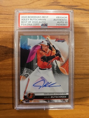 2020 Bowman's Best ADLEY RUTSCHMAN On Card Auto Best Of 2020 Auto PSA ...