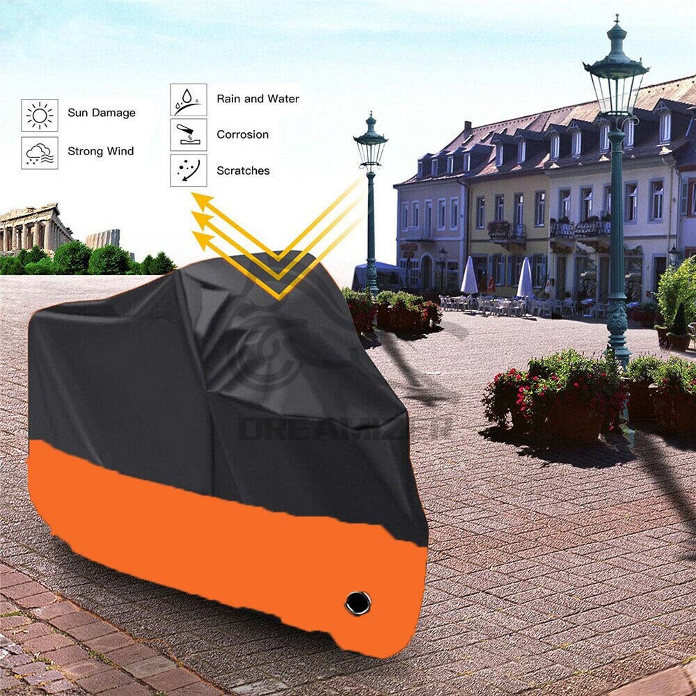 Motorcycle Cover Waterproof Heavy Duty For Winter Outside Storage XL ...