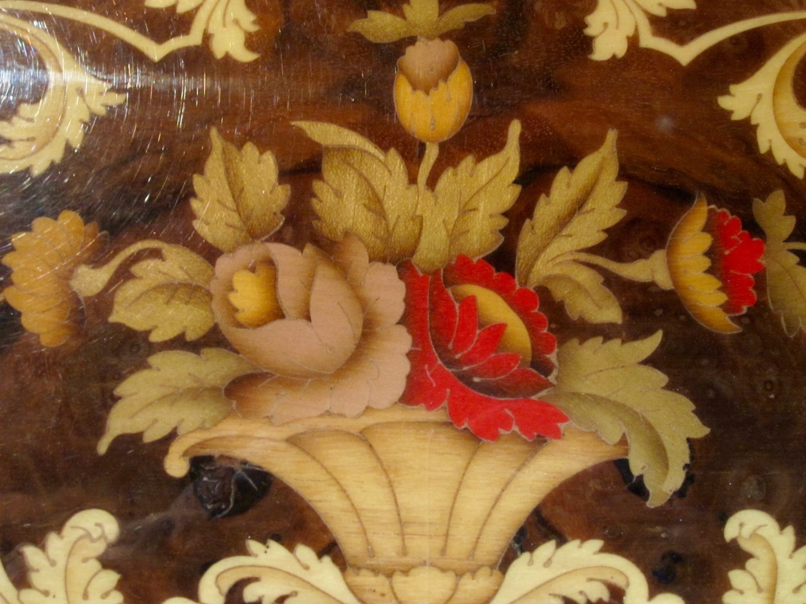 ITALIAN Vintage Inlaid Wood Rolltop Writing Desk & Chair from SORRENTO ...