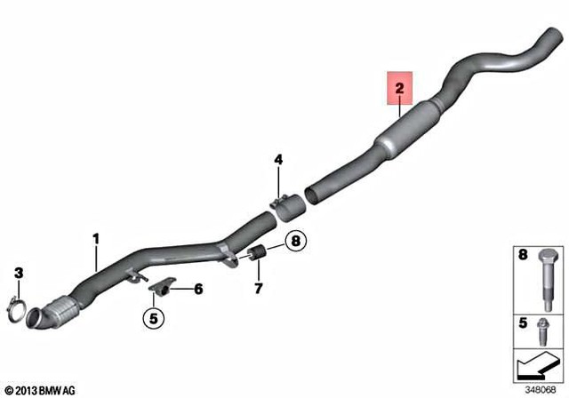 Genuine BMW M2 F87 Coupe Centre Muffler 18307854718 for sale online | eBay