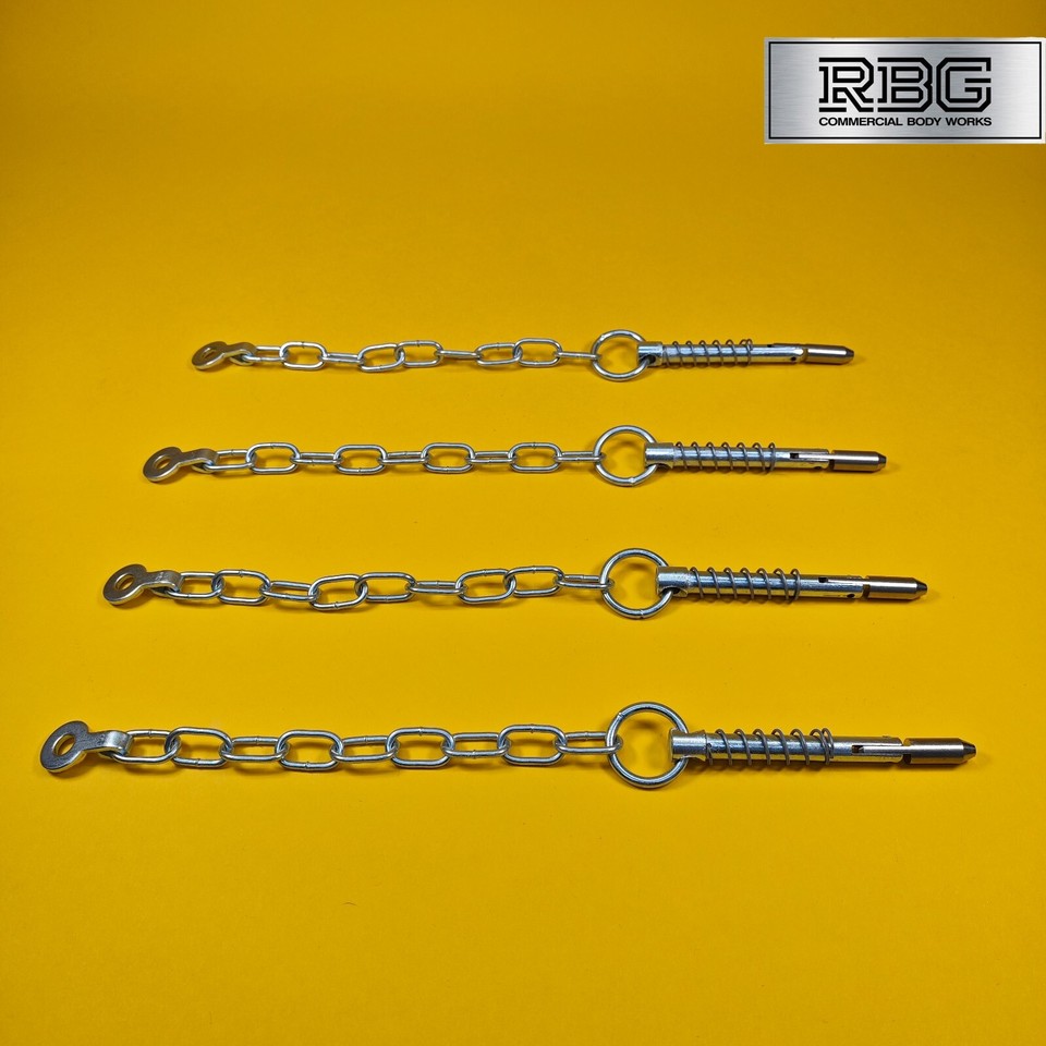 4X Sword Pin and Chain 9.5mm x 113mm | Spring Loaded, Retaining Cotter ...