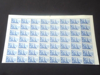 1963 5D Australian Blue mountains crossing 1813 block sheet 56 Stamps ...