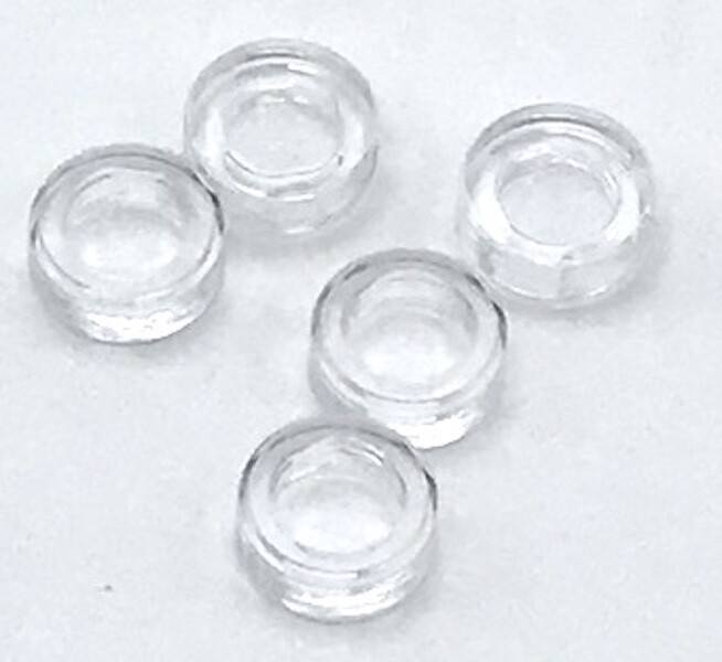 Lego 5 New Trans-Clear Tiles Round 1 x 1 Flat Smooth Pieces | eBay
