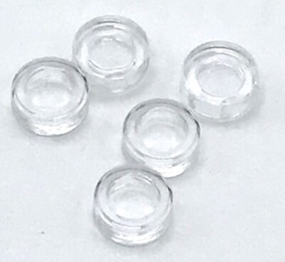 Lego 5 New Trans-Clear Tiles Round 1 x 1 Flat Smooth Pieces | eBay