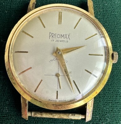Precimax Swiss 17 Jewels 7081 Incabloc Mechanical Watch Works ! | eBay