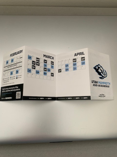 2025-26 Utah Mammoth NHL Hockey Schedule - America First Credit Union ...