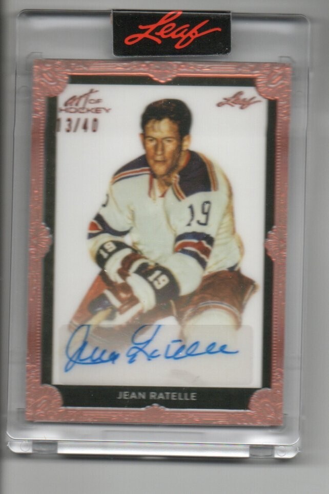 JEAN RATELLE 2022 LEAF ART OF HOCKEY BASE AUTO /40 | eBay