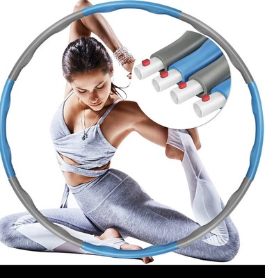 Weighted Hoola Hoops,8 Piece Detachable Fitness Hula Hoops Grey/Blue | eBay