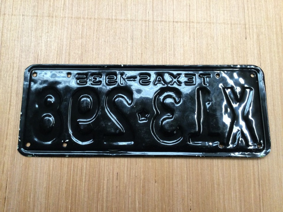 VINTAGE 1935 TEXAS EXEMPT LICENSE PLATE OLDER RESTORATION X13 298 | eBay