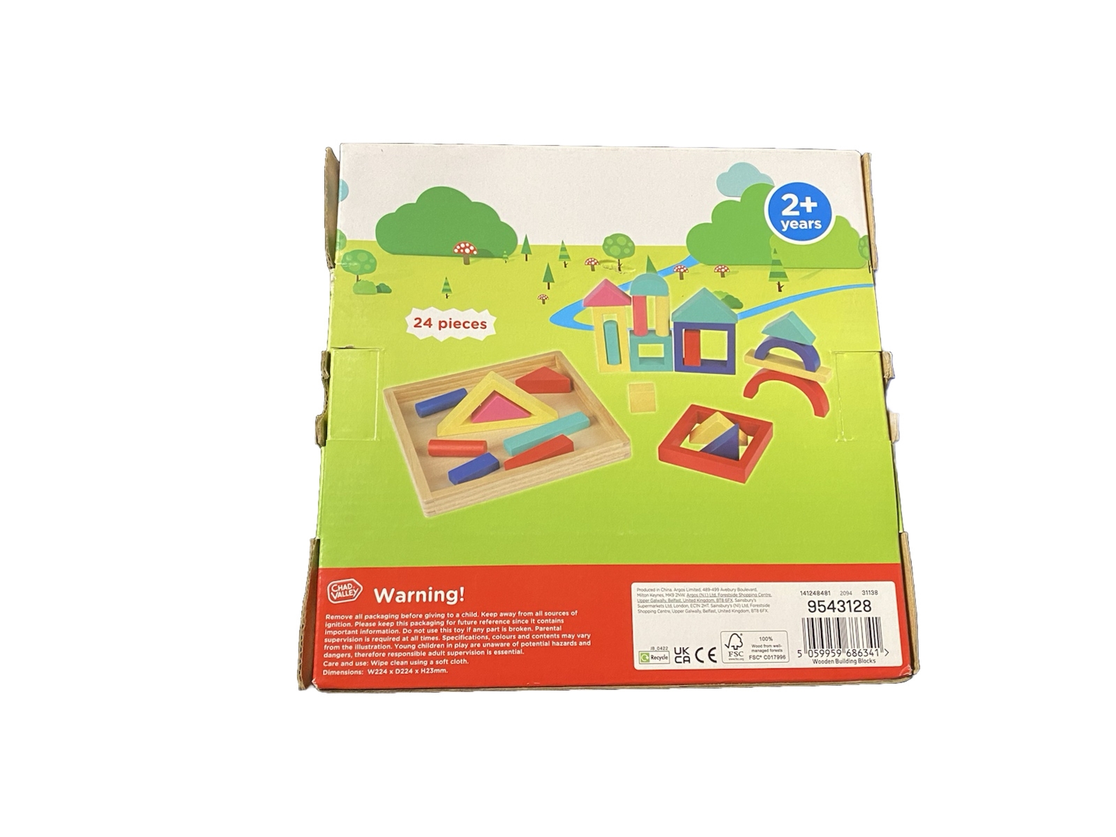 chad valley Wooden Building Blocks (24 Pieces) | eBay UK