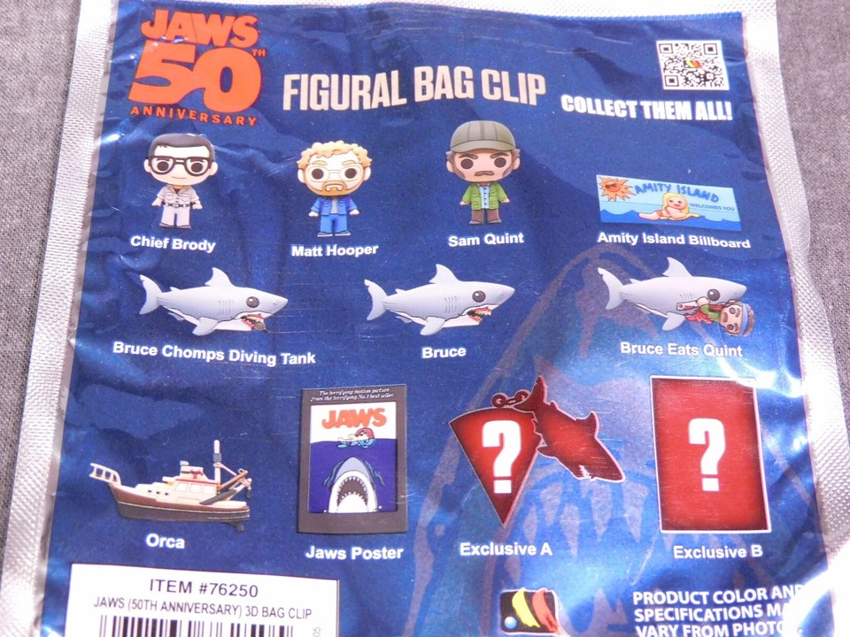 JAWS NEW * Bruce Diving Tank Clip * Blind Bag Key 50th Anniversary ...