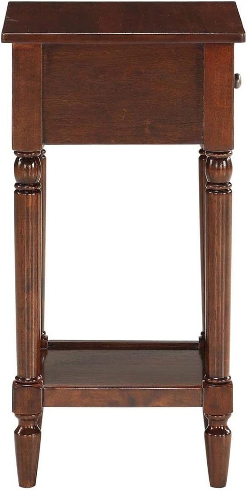 Small Chairside End Table Tall Bedside Shelf Storage Side Sofa Accent ...