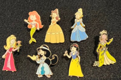Disney Pins - Young Princesses - 7 Pin Booster Set - AUTHENTIC | eBay