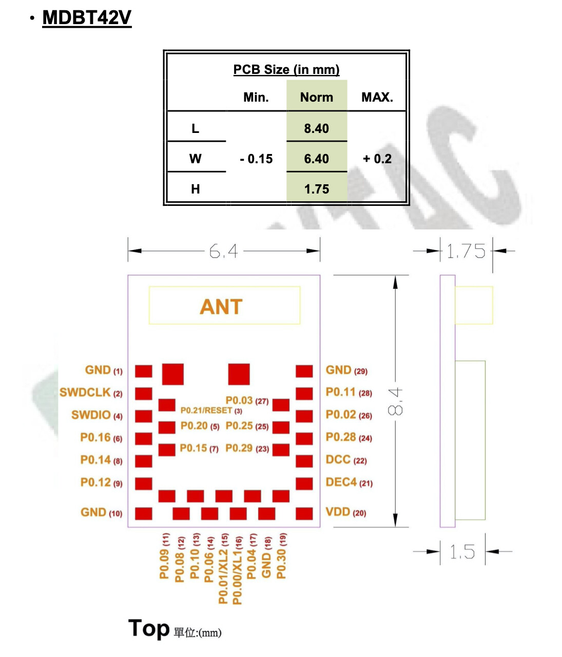 Nordic nRF52832 Module MDBT42V Chip Antenna Bluetooth ANT+ FCC IC CE | eBay