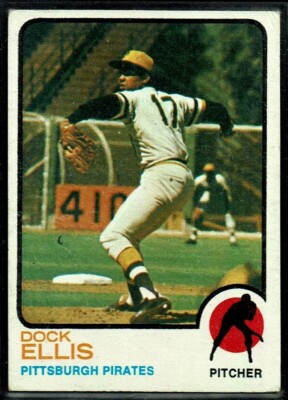 1973 TOPPS BASEBALL PIRATES DOC DOCK ELLIS HIGH NUMBER #575 VG-EX ...