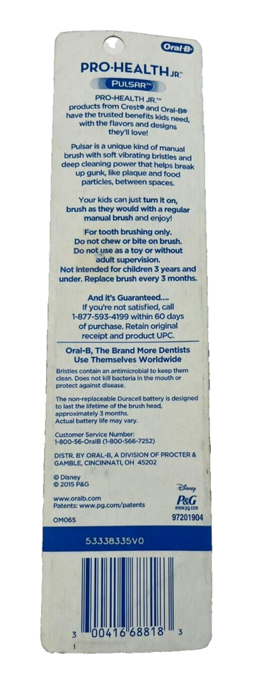 Oral-B Kids Pro-Health Clinical Pro-Flex JR Electric Toothbrush Frozen ...