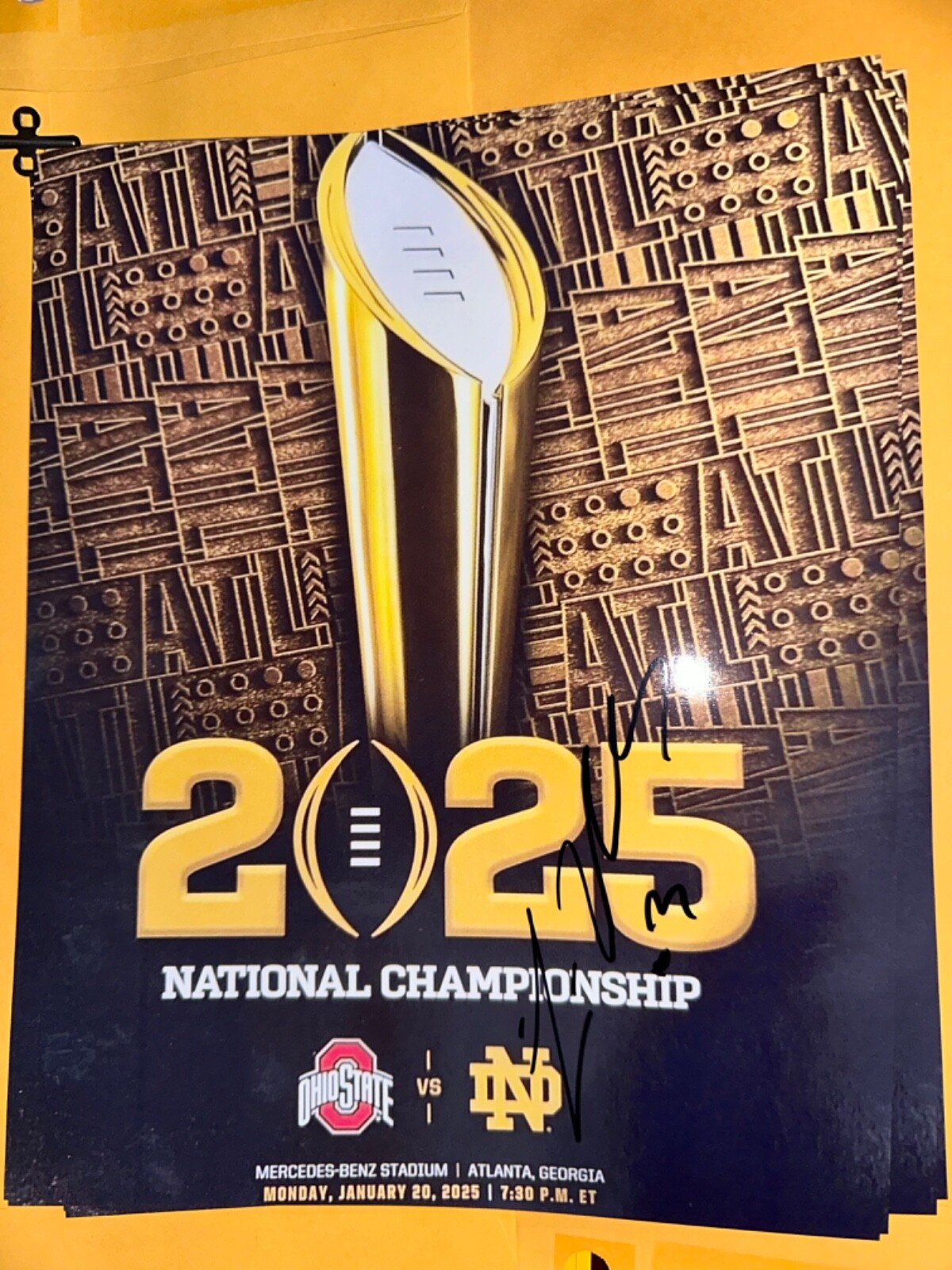 Lorenzo Styles Jr Ohio State Buckeyes Natl Champ program signed 8x10 photo