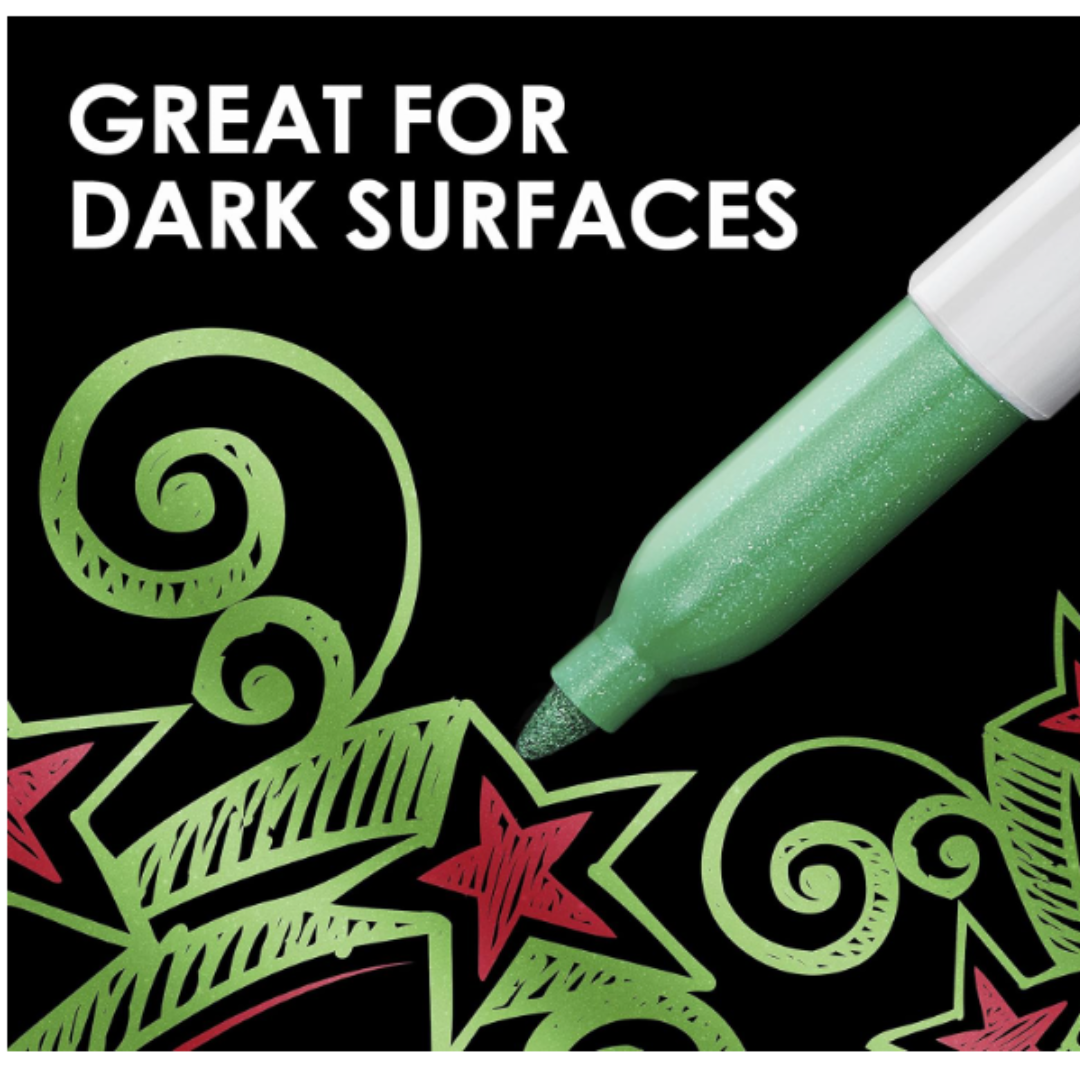 Sharpie Fine Point Metallic Silver Permanent Marker 1 Pack of 2 Markers ...