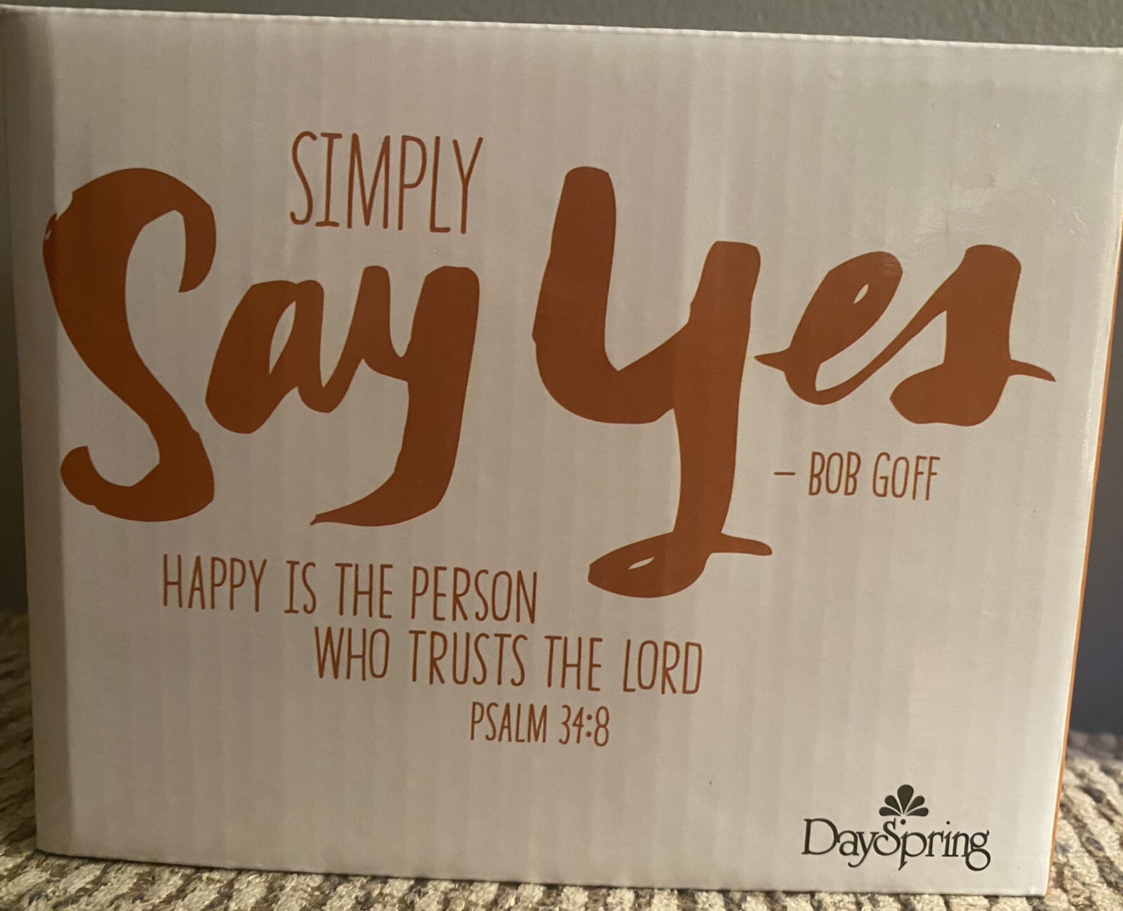 DaySpring Coffee Soup Mug Cup Bible Verse “Trust” Psalm 34:8 Simply Say ...