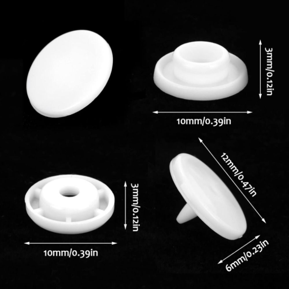 200Pcs White Round Buttons Round Snaps Mini T5 Buttons Clothing | eBay