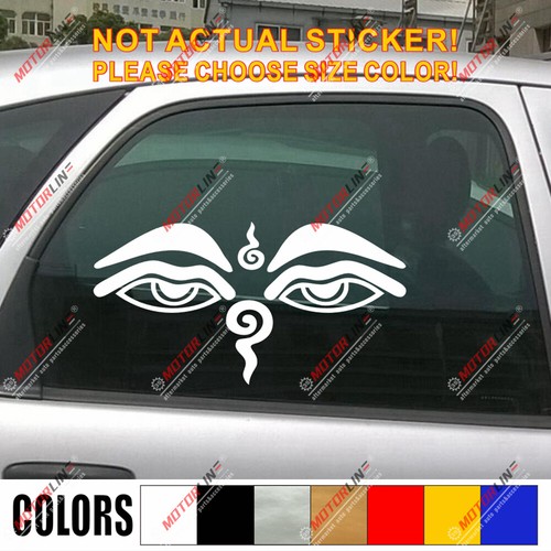 Buddha Eyes Nepal Decal Sticker Car Vinyl pick size color no bkgrd | eBay