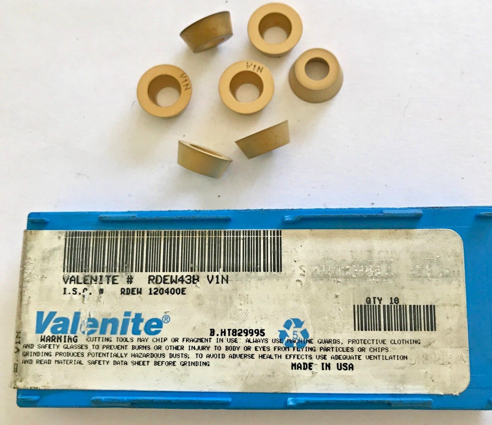 Valenite Carbide Inserts - RDEW438 VIN - Qty. 7 NEW!! | eBay