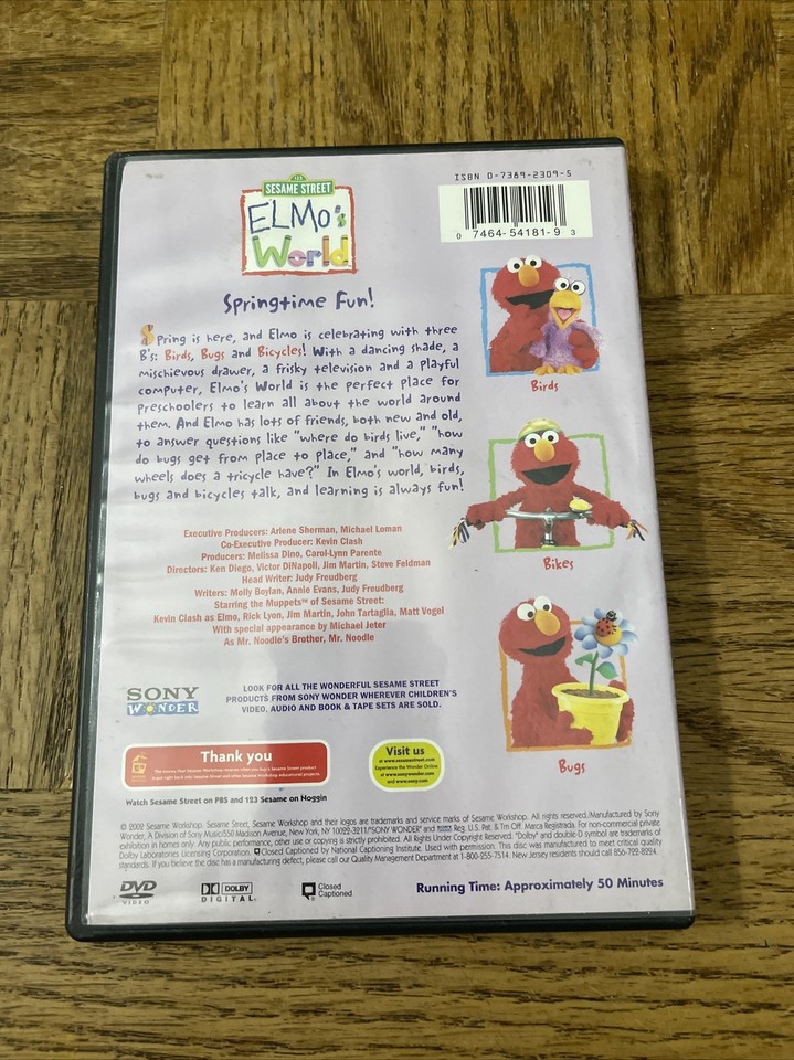 Sesame Street Elmos World Springtime Fun DVD 74645418193| eBay