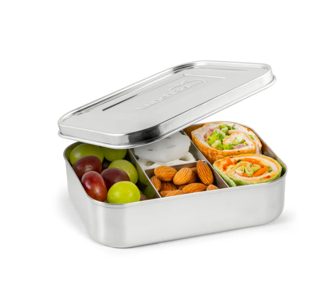 LunchBots Small 4 Divided Stainless Steel Protein Packer Bento Box | eBay