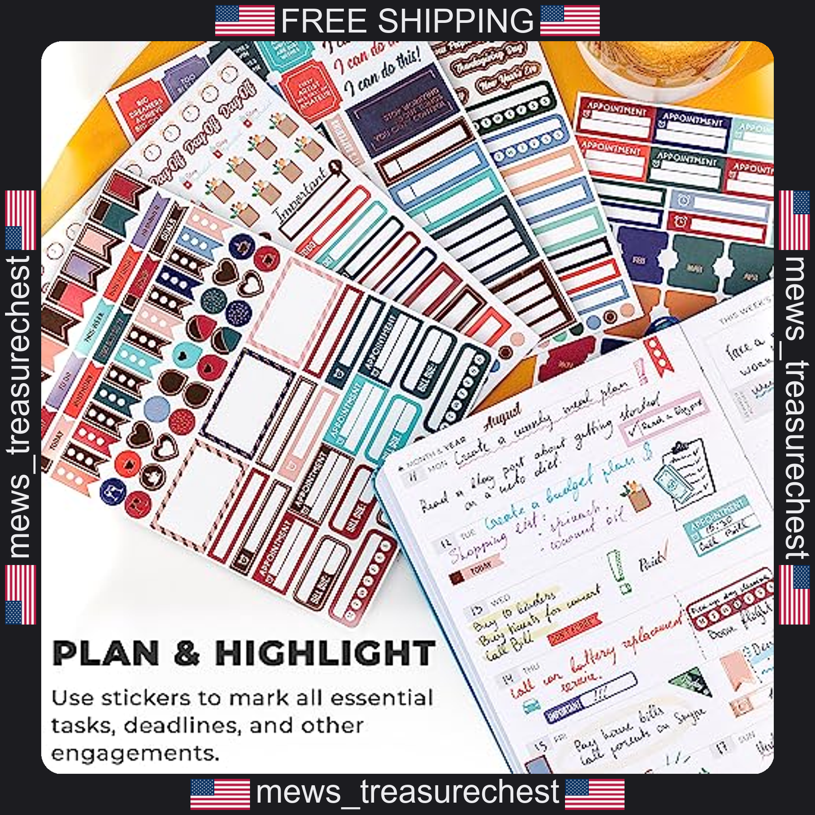 Planner Stickers Pack 1360+ Rose Gold Foil for Journals & Calendars | eBay