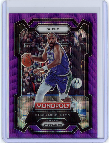 KHRIS MIDDLETON 2023-24 Panini Prizm Monopoly Purple Wave Bucks #50 SP ...
