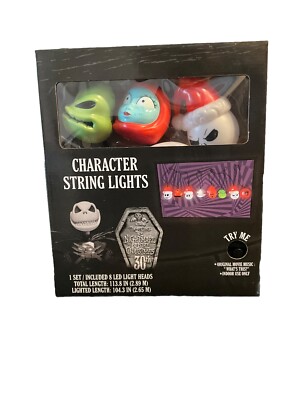 NEW The Nightmare Before Christmas Character Musical LED String Lights ...