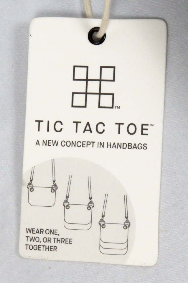 Large Tic Tac Toe 3-Bag Purse "MaxiMe" Black Leather Crossbody T100BLKG ...