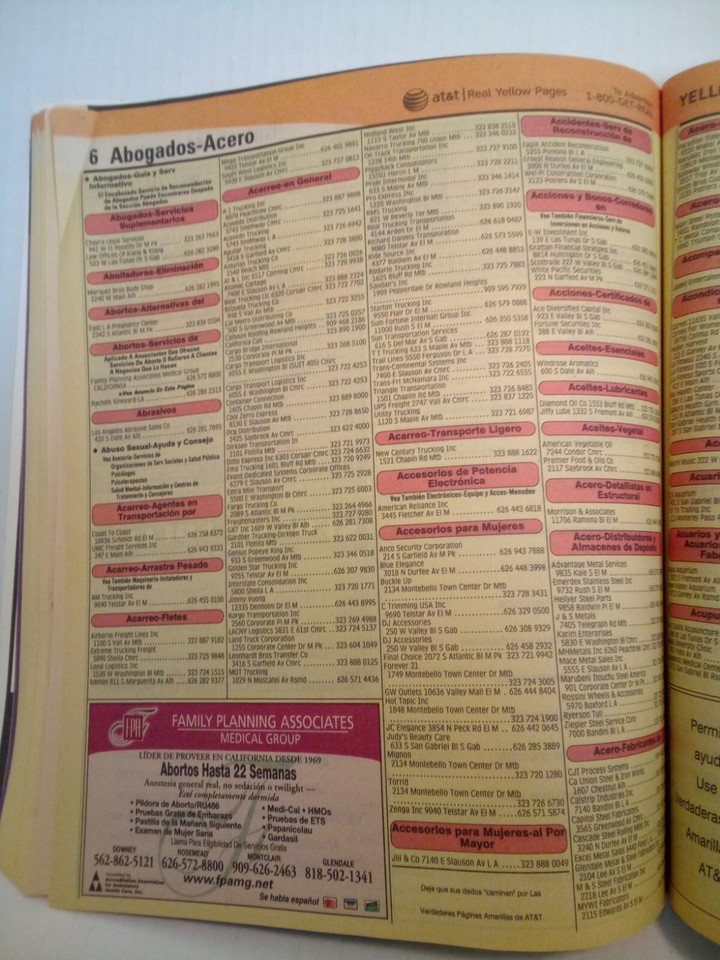 Yellow Pages Phone Book Telephone Directory 2010 Alhambra CA, USA ...