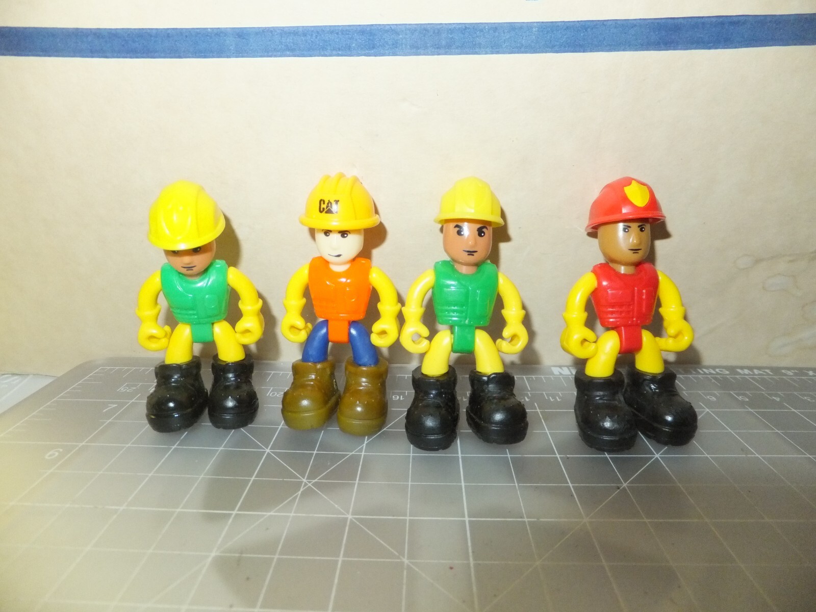Nikko Toys Ltd Lot of 4 Construction Worker Action Figures Machine ...