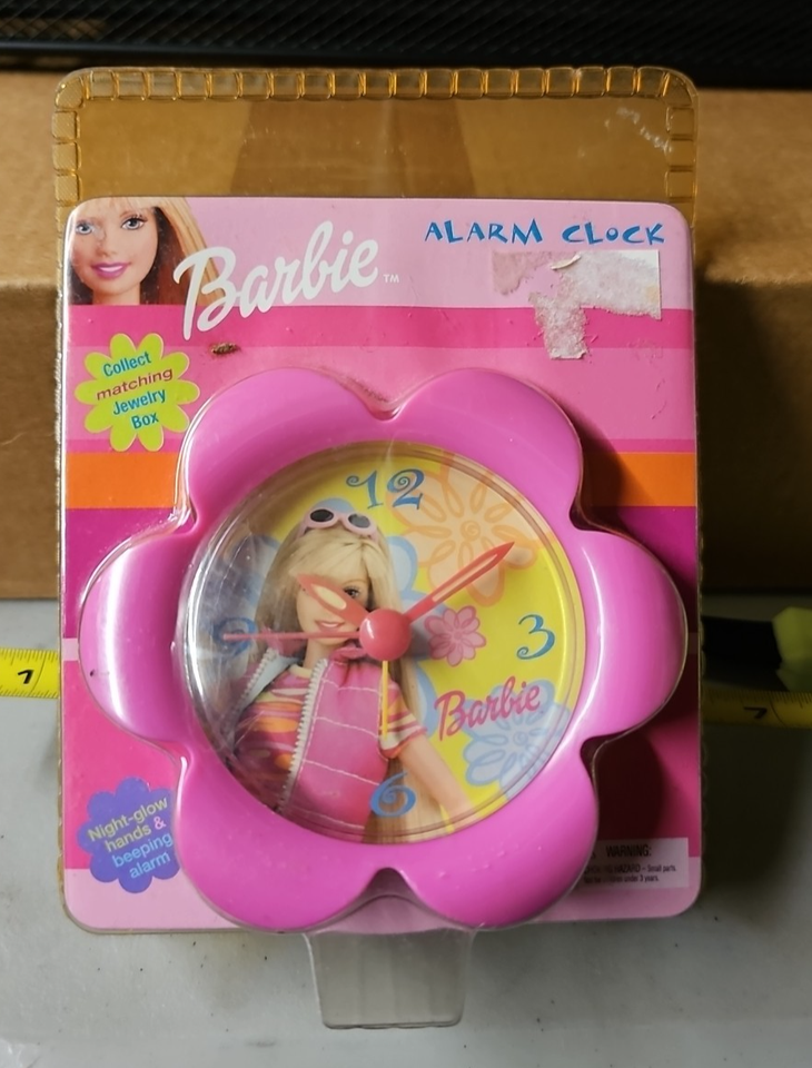 Barbie Alarm Clock 2000 New In Box Pink, Yellow | eBay