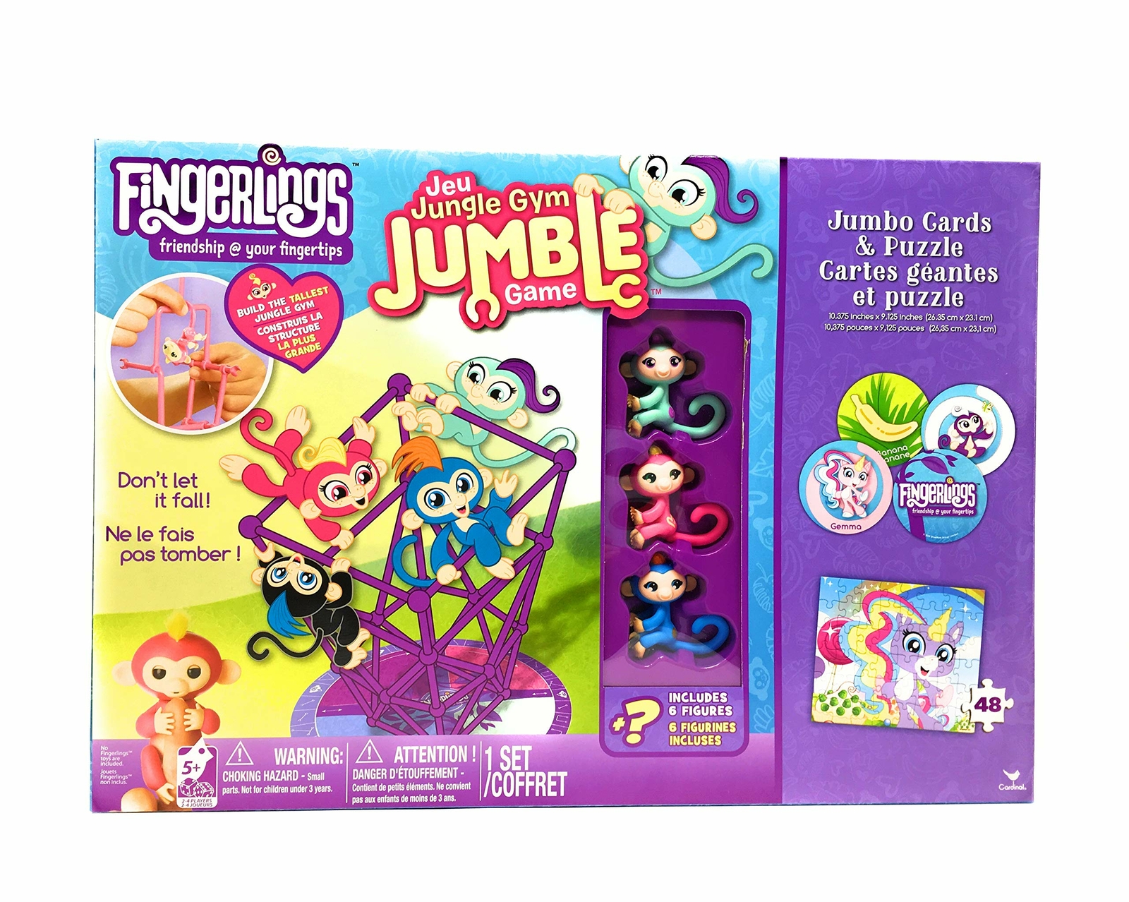 New Fingerlings Jungle Gym Jumble Game with Jumbo Cards and 48 Piece ...