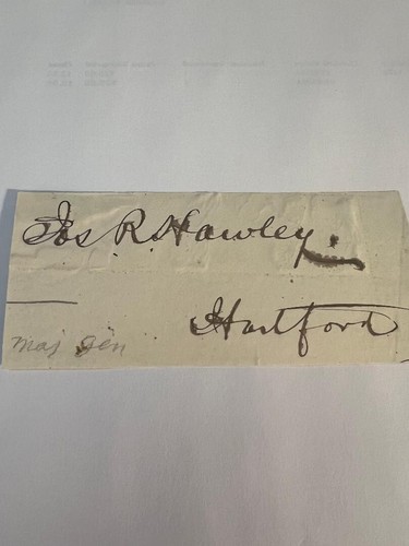 Autograph of Joseph R Hawley of Ct, General and Governor | eBay