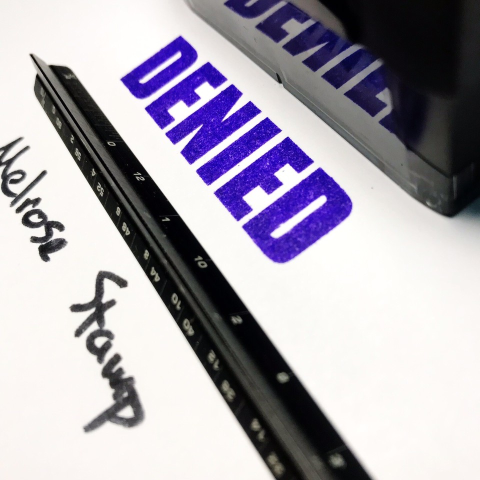 Denied Rubber Stamp Purple Ink Self Inking Ideal 4913 | eBay