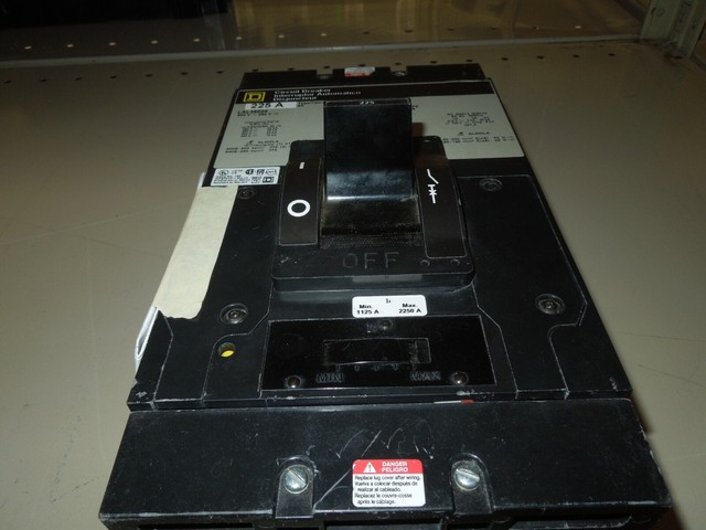 Square D 225 Amp Circuit Breaker 3 Pole 600 V LAL36225 for sale online ...