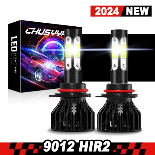 2x 9012 LED Headlight Bulb Kit High or Low Beam 6000K Super White ...