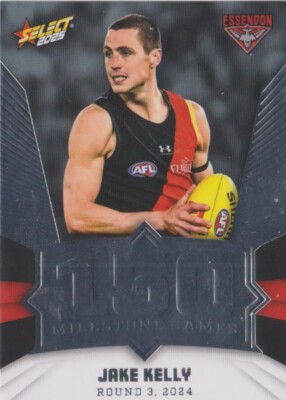 2025 AFL Select FOOTY STARS Milestone Card Of JAKE KELLY # Essendon | eBay