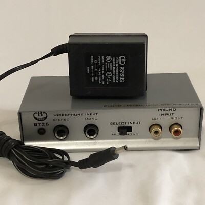 B Tech BT26 Audio Phono Microphone Pre-Amp Works. | eBay
