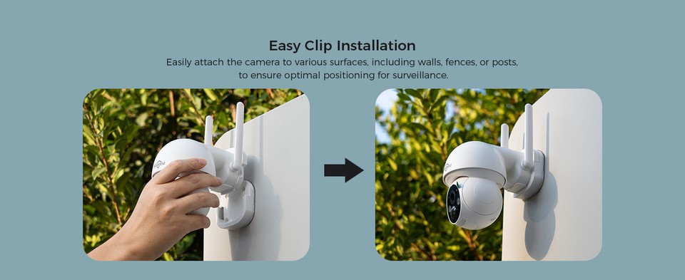 Eseecloud Solar 360° Camera Wireless Security System 500GB HD No ...