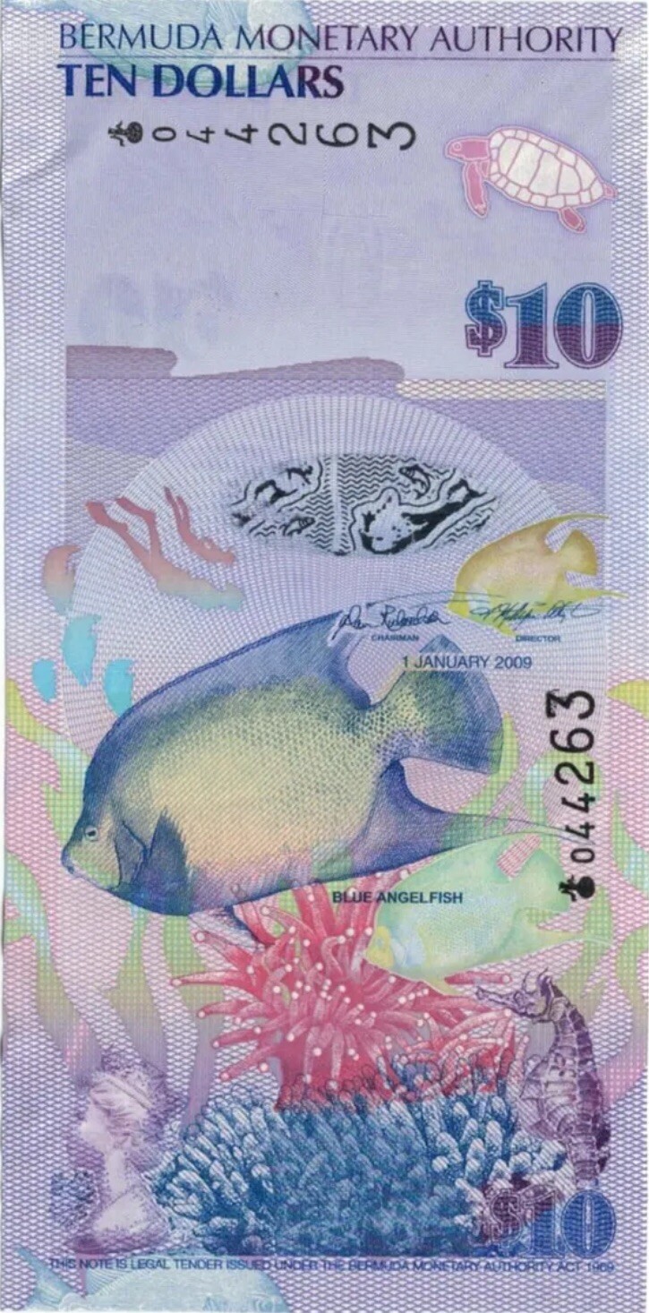 10 Dollars Bermuda Uncirculated. 10 Dollars Banknote single bill. $10 ...