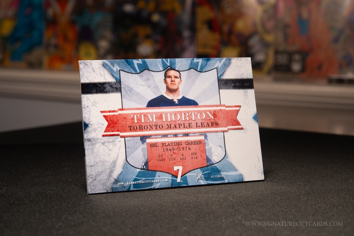 Tim Horton Toronto Maple Leafs Vintage Signature Cut Card Autographed ...