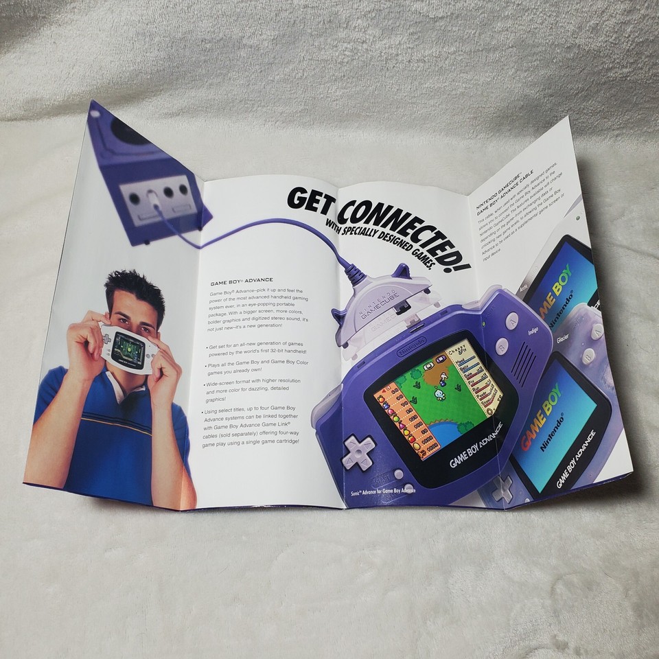 Nintendo Official Gameboy Advance To GameCube Link Cable Ad Brochure ...