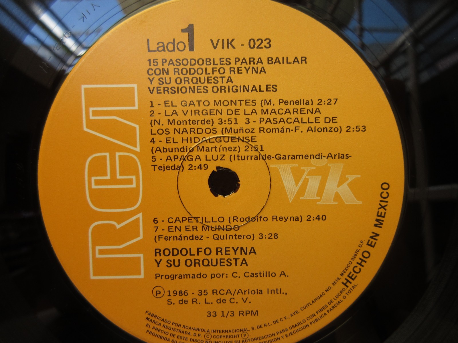 RODOLFO REYNA Y SU ORQUESTA -15 PASODOBLES- MEXICAN LP PASODOBLES | eBay