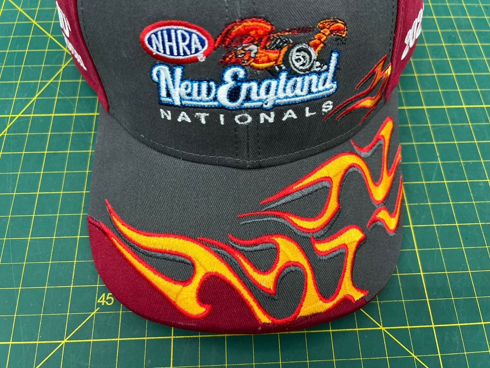 2023 NHRA DRAG RACING NEW ENGLAND NATIONALS FLAMED EMBROIDERED HAT CAP ...
