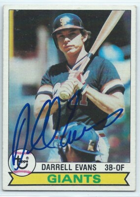 Darrell Evans signed 1979 Topps baseball San Francisco Giants autograph ...