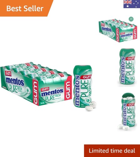 Portable Sugar-Free Spearmint Chewing Gum with Crunchy Shell -10 x 30g ...